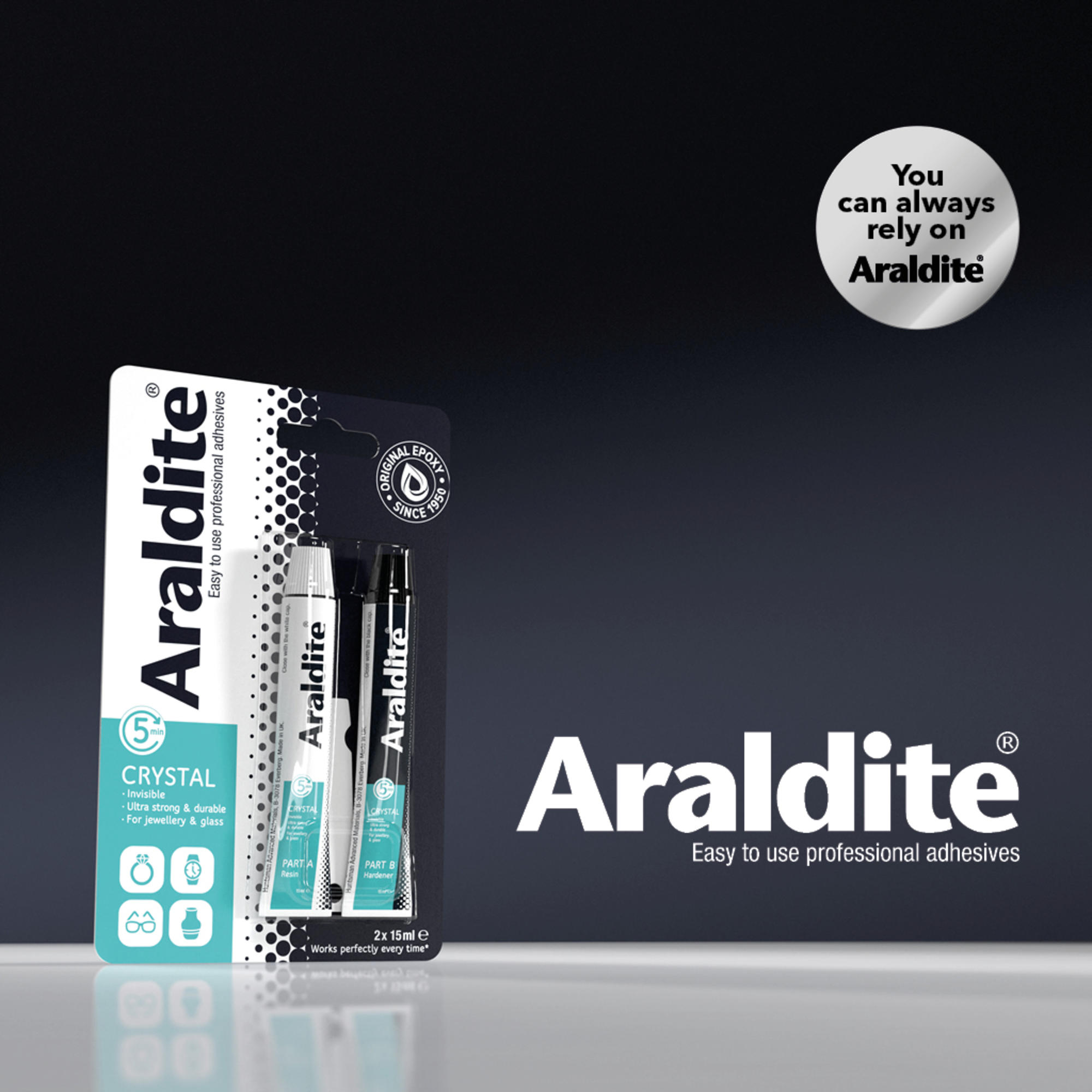 Araldite® Crystal 2x15ml | Invisible Strong Adhesive
