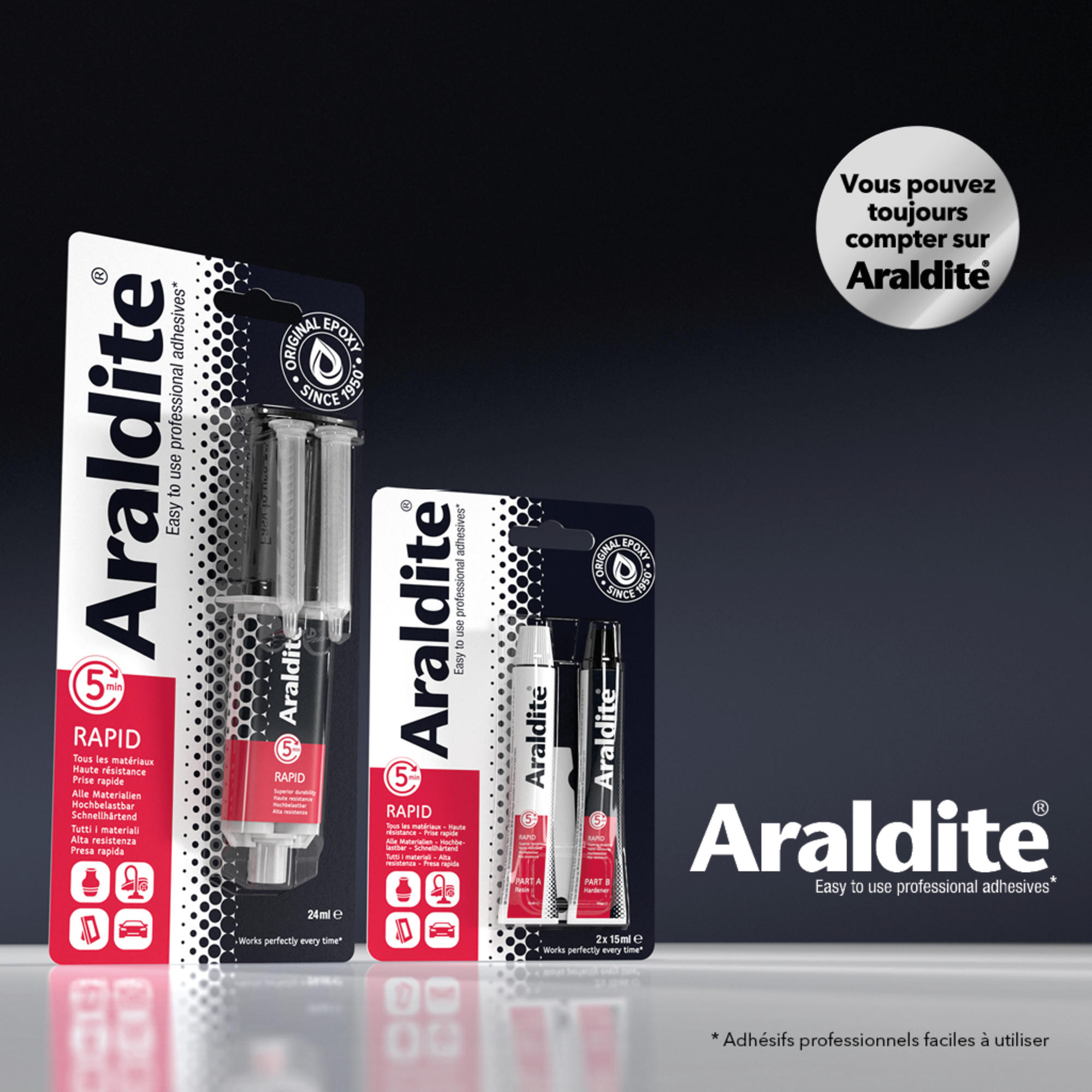 Araldite® Rapid Strength 24 ml | Adhésif à prise rapide