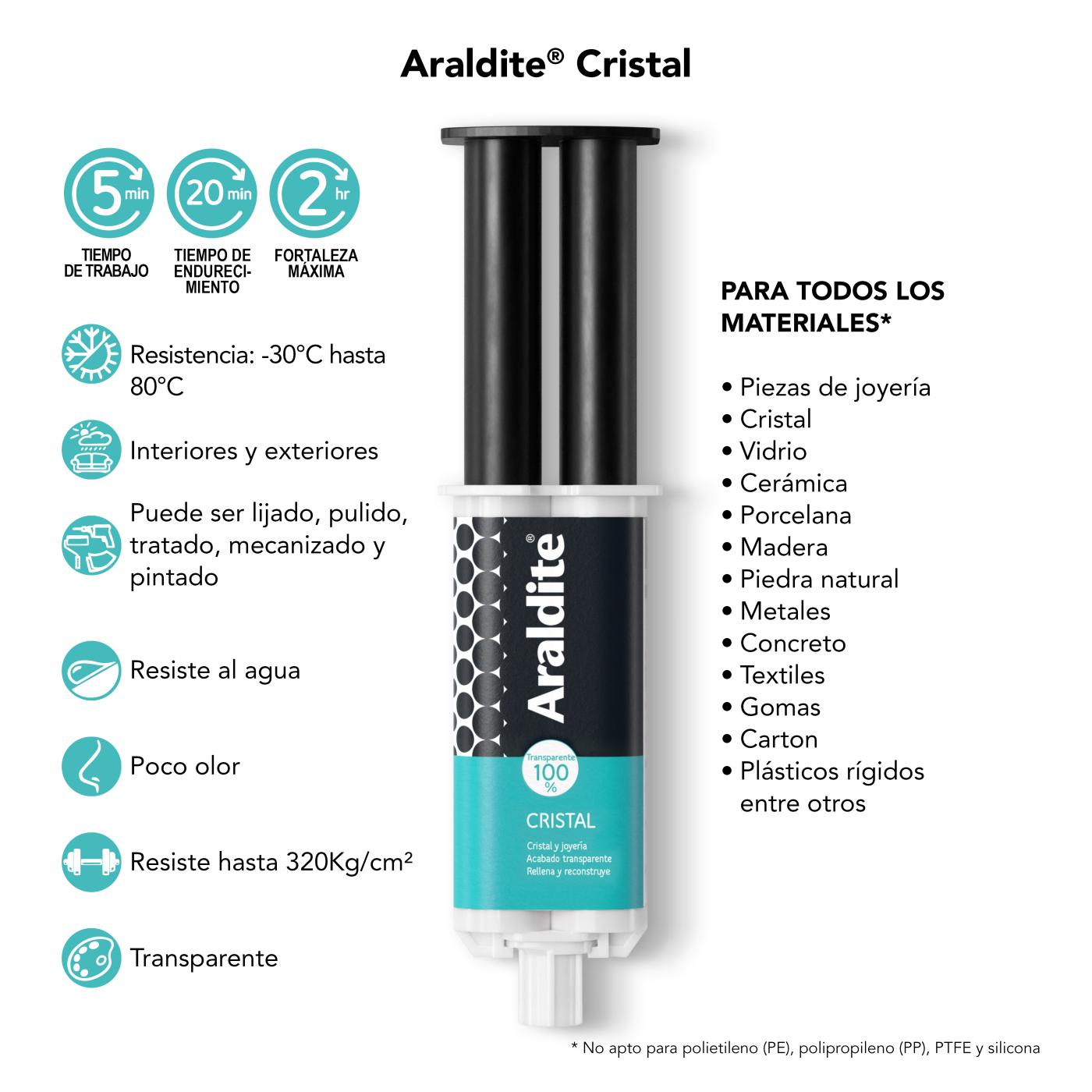 Araldite® Crystal 24ml | Adhesivo invisible y resistente